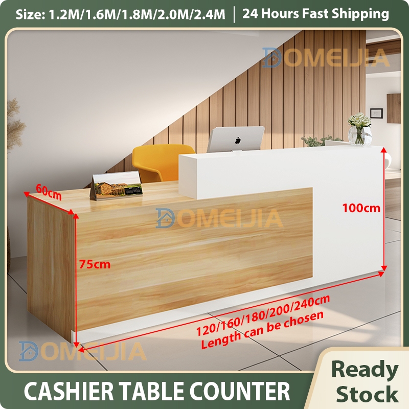 【Ready Stock】Cashier Table Counter Store Cashier Reception Bar Table ...