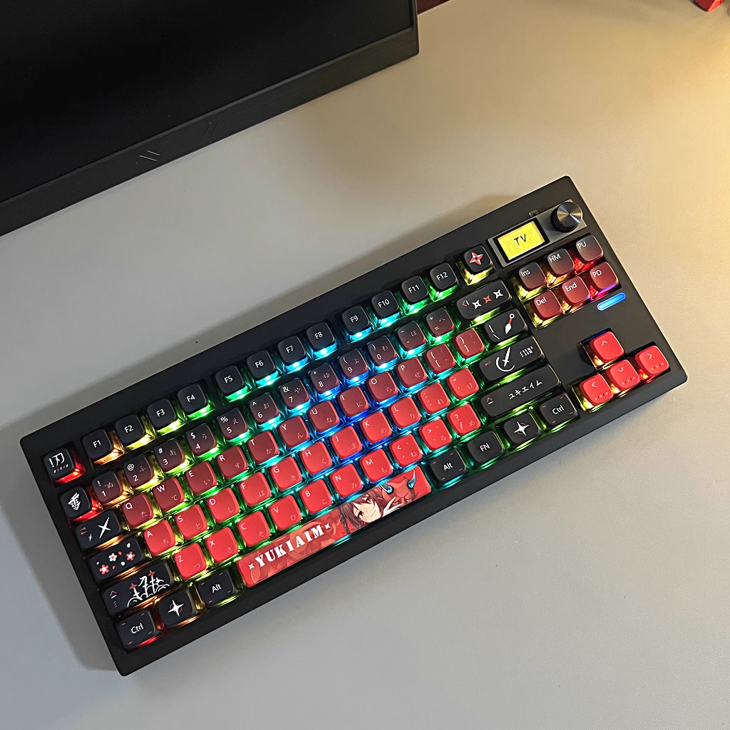 Yukiaim keycaps 120 Keys PBT+PC Material MDA Profile DYE-SUB For MX ...
