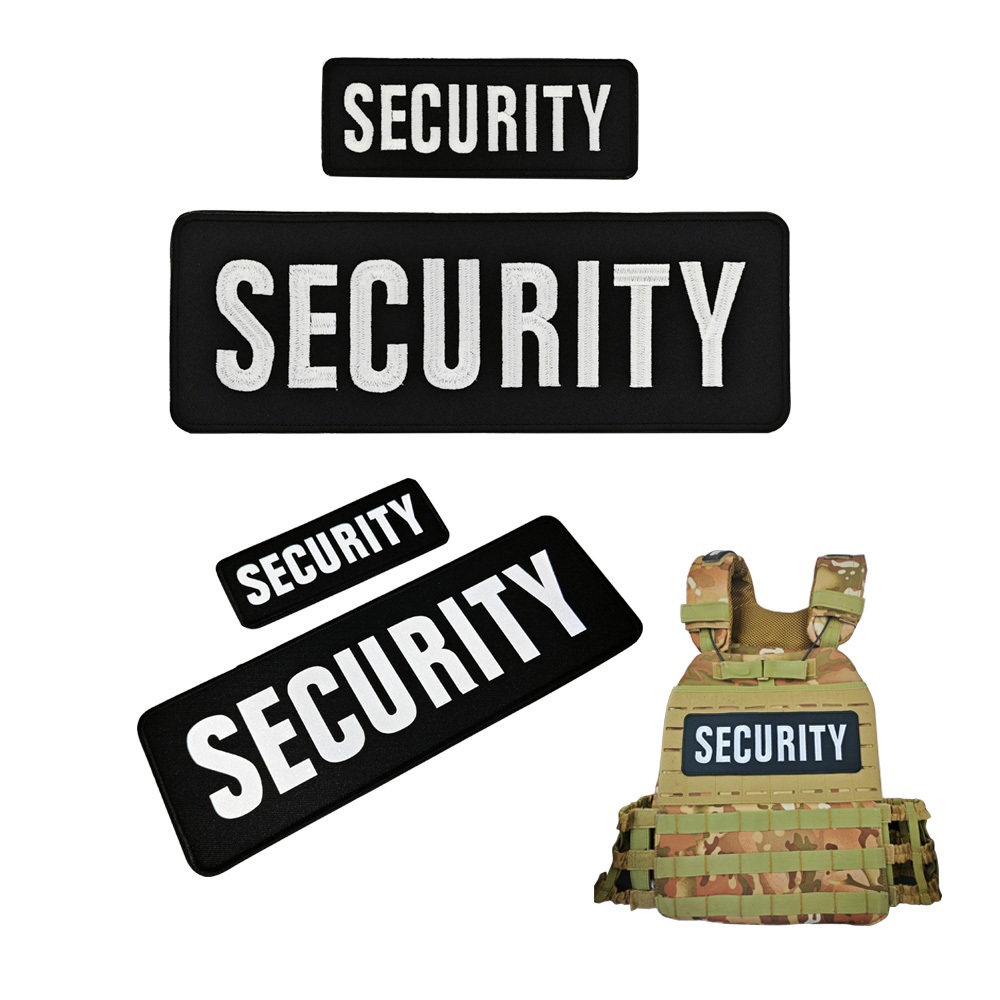 Security Staff Large Back Sticker Tactical Morale Badge Embroidered ...