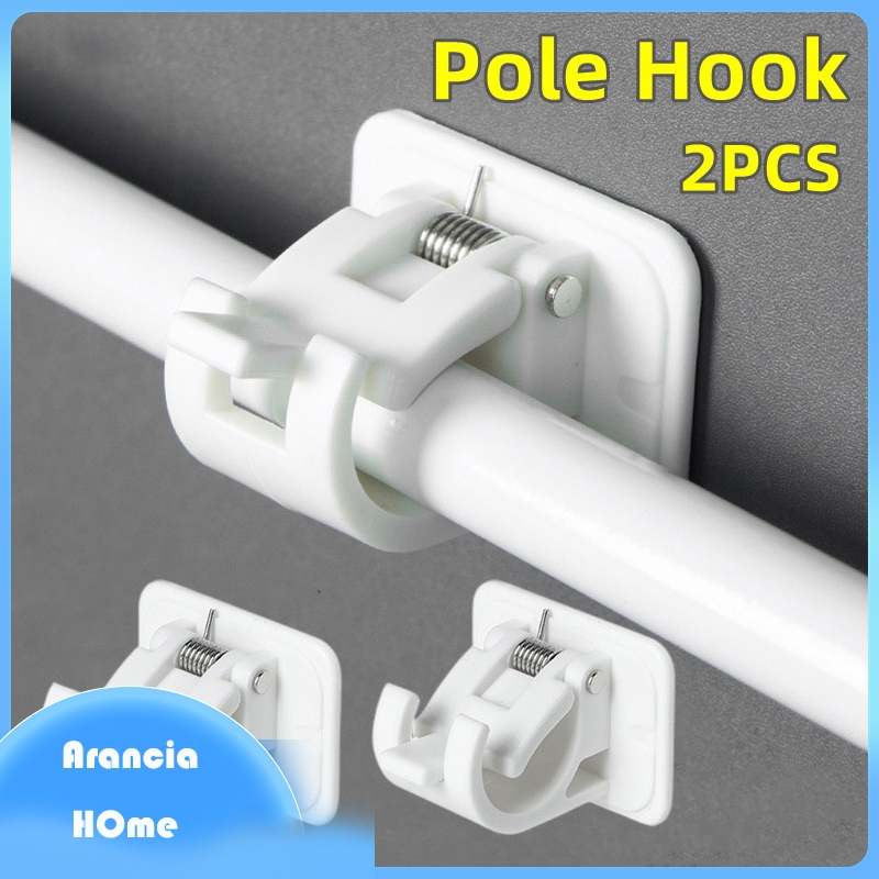 *READY STOCK AT MALAYSIA*2 Pcs Curtain Rod Shelf Bracket / Nail-Free ...