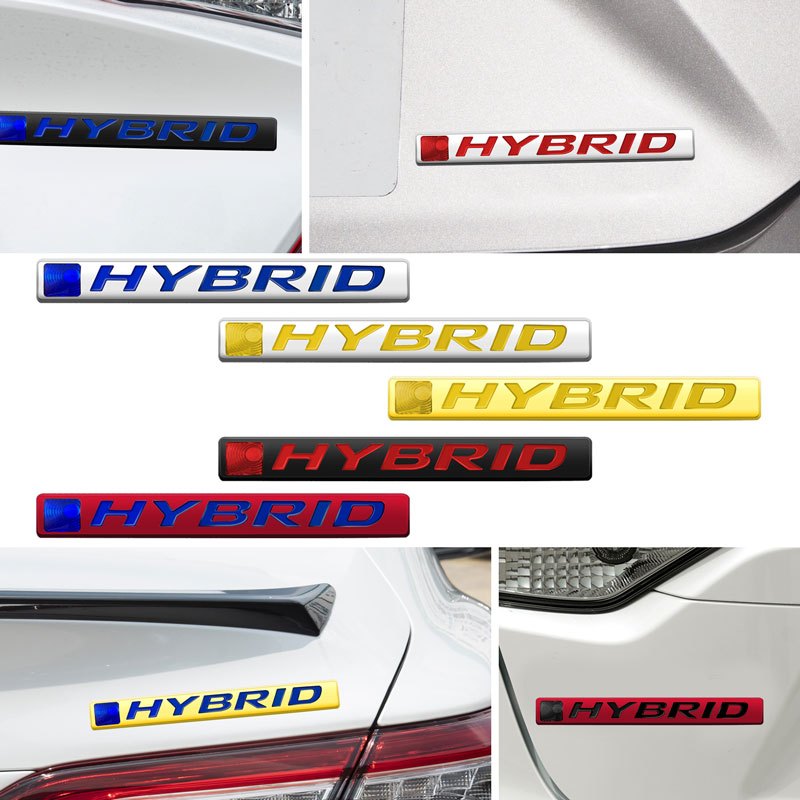 3D Metal Hybrid Logo Car Emblem Badge For Honda Fit Civic Freed Fiber ...