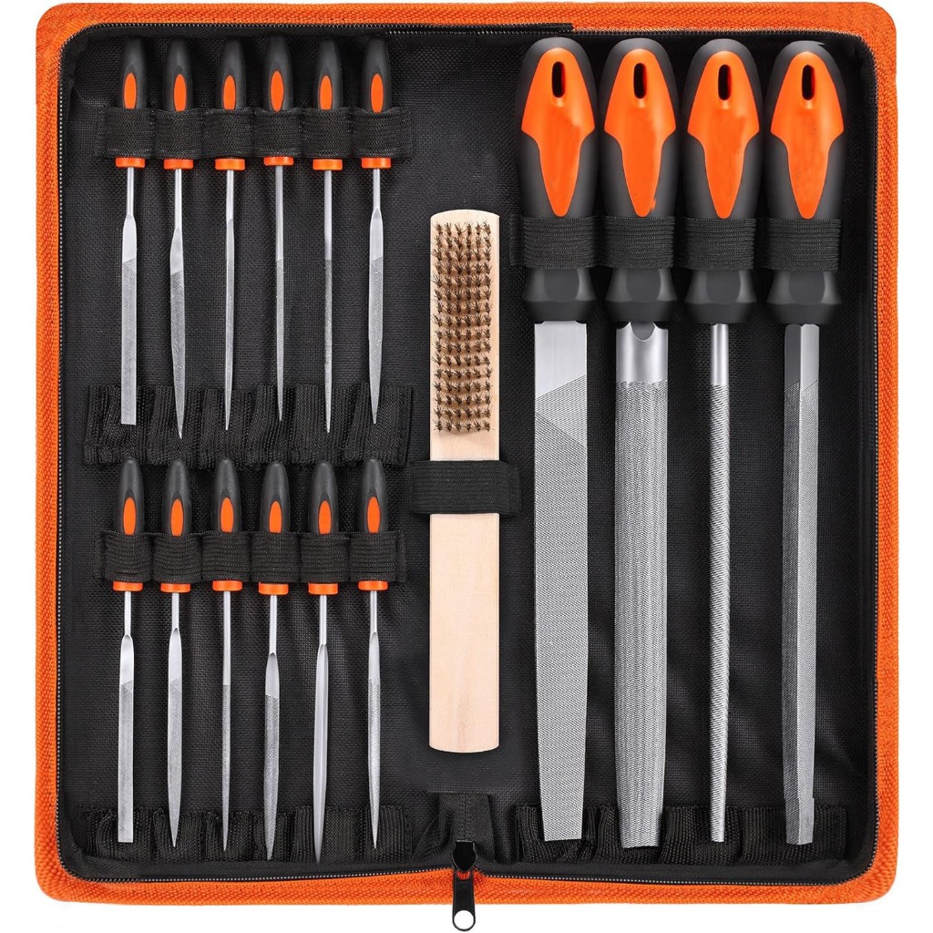 16/17pcs Metal File Set, T12 Drop Forged Alloy Steel, Flat/Triangle ...