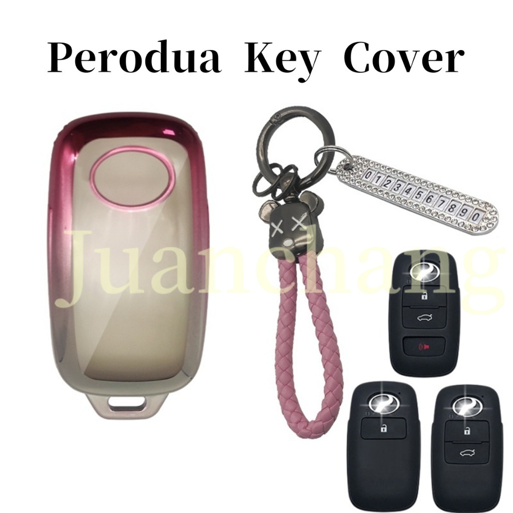 TPU Gradient Color Car Key Cover Case for All New Perodua Axia Ativa ...