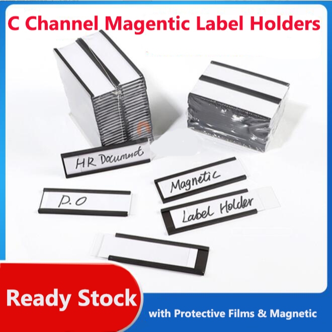 Magnetic 'C' Channel Label Holders for Metal Racks and Shelves with ...
