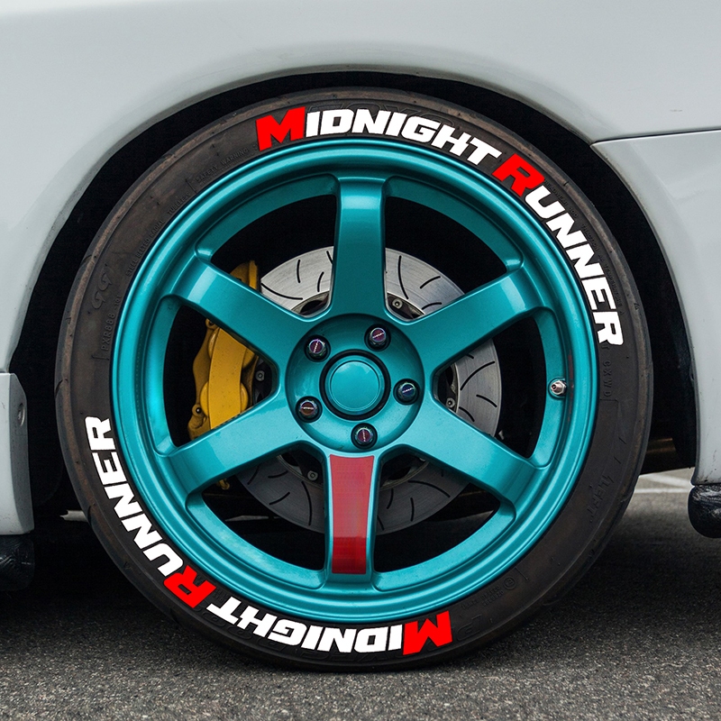 2 P CS Car Tire Sticker MID NIGHT RUNNER Stiker Tayar Kereta Tyre ...