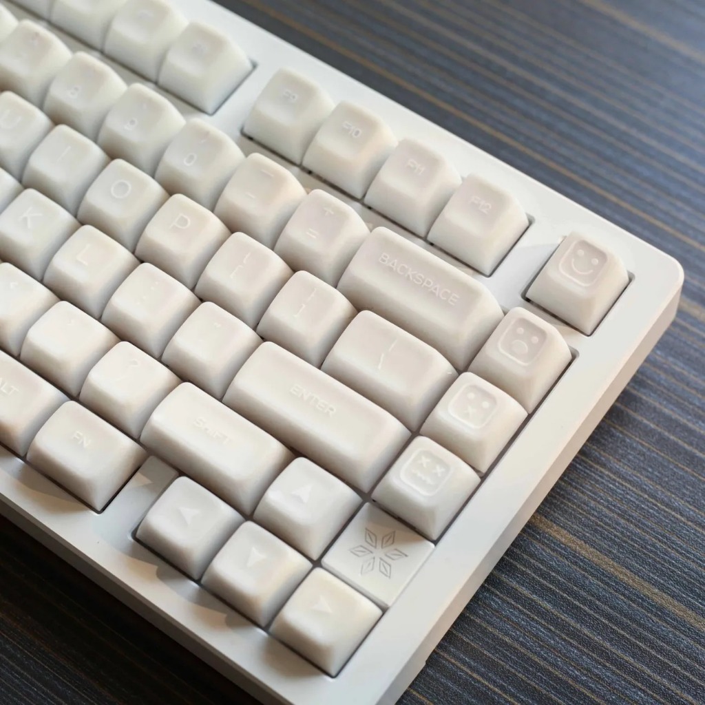 WOMIER White Jade Translucent Keycaps 140 Keys Double Shot PBT Key Caps ...