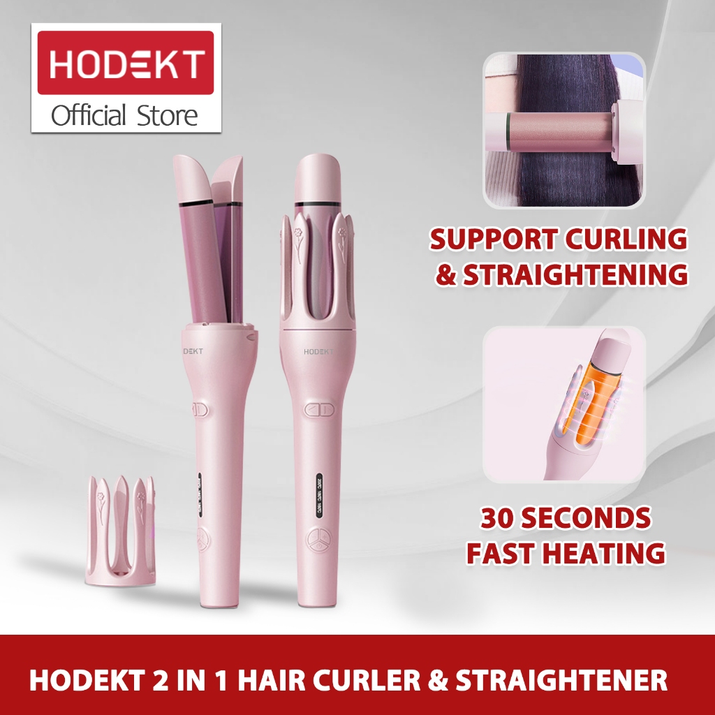 Hodekt 2 In 1 Hair Curler And Straightener Automatic Curler Iron