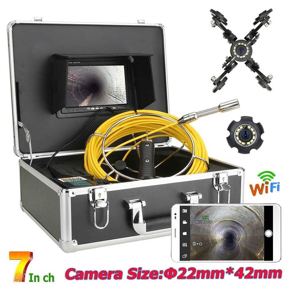 7" Monitor WiFi Pipe Inspection Drain Sewer Pipeline Industrial ...