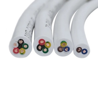 White RVV Cable 22AWG/20AWG/18AWG 3 Cores PVC Sheathed Flexible Wire ...