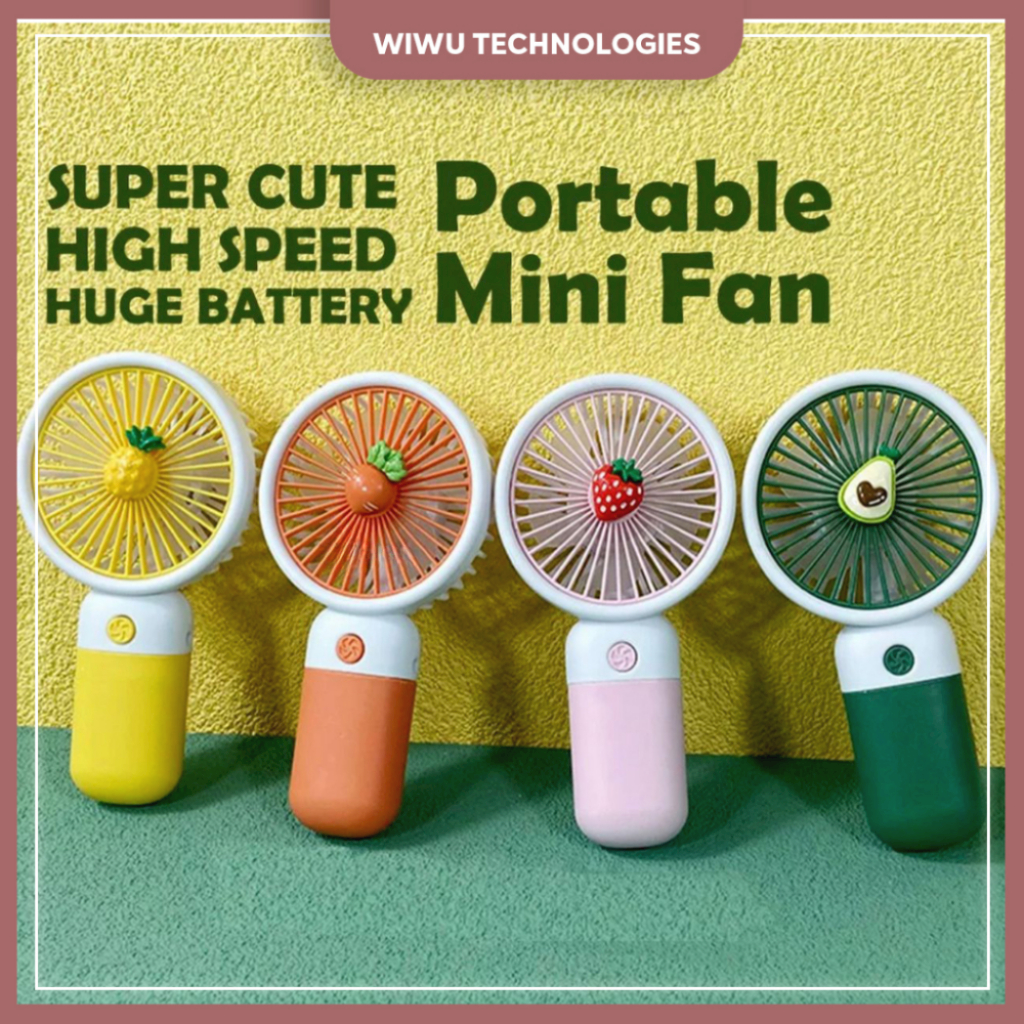 Fruit Portable Hand Table Mini Handheld Pocket Clip Fan USB Charge ...