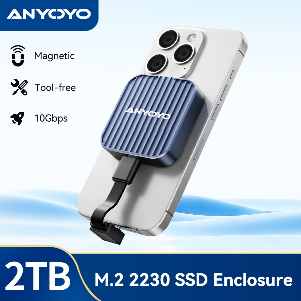ANYOYO Magnetic M.2 2230 NVMe SSD Mobile Phone Enclosure With Magsafe ...