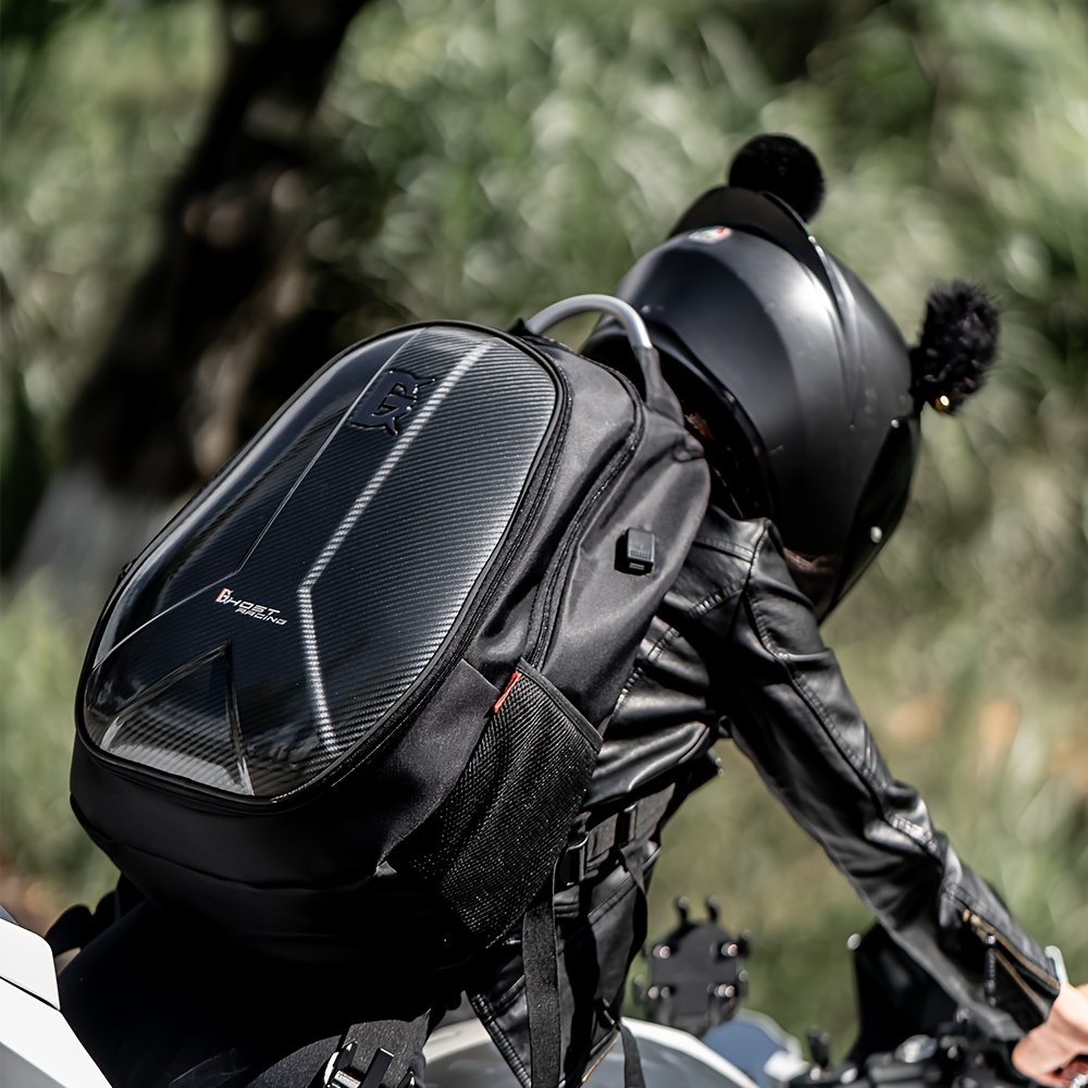 Men's Motorcycle Riding Backpack Men's Helmet Hard Shell Backpack ...