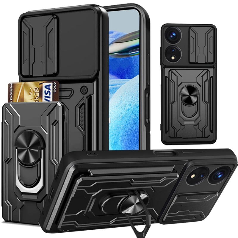 Shockproof Protector Heavy Hard Casing Case with Metal Stand and Card ...