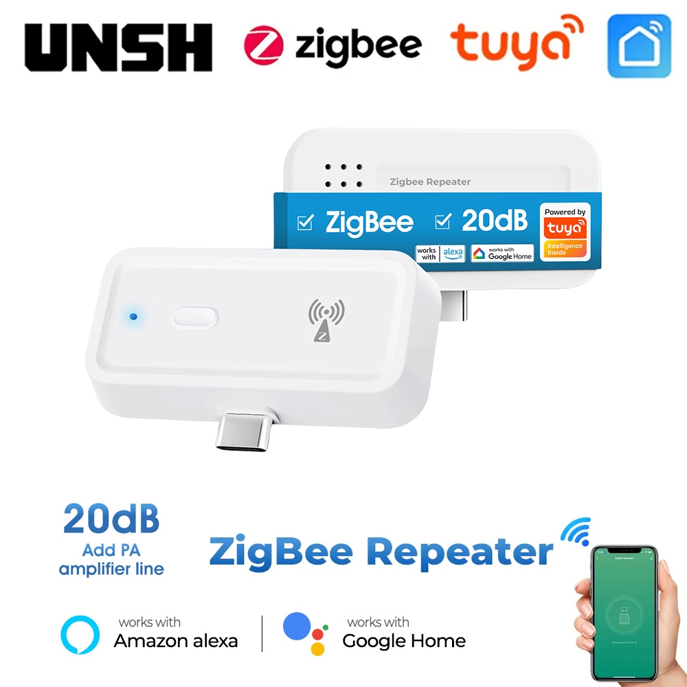 Tuya ZigBee type-C Signal Repeater Signal Amplifier Extender for Smart Life ZigBee Gateway Smart ...