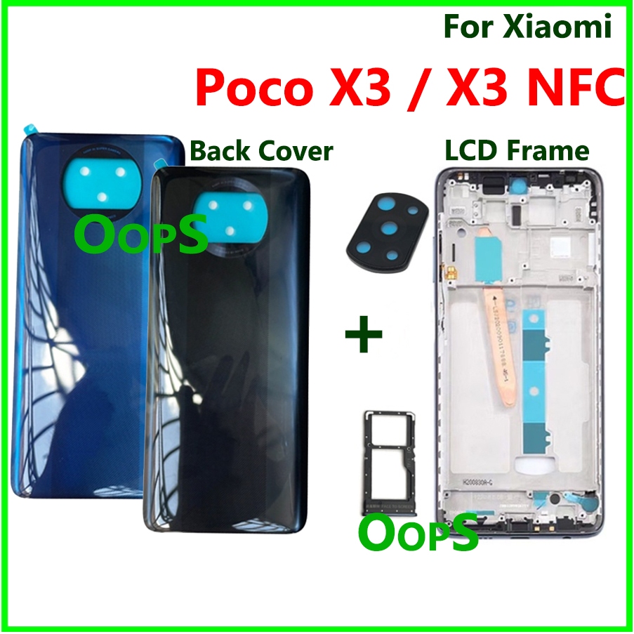 For Xiaomi Poco X3 NFC / X3 Pro LCD Front Middle Frame Back Door ...