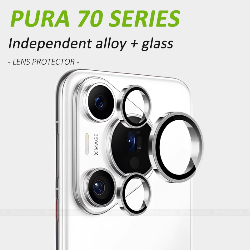 For Huawei Pura 70 Pro Ultra Plus Metal and Tempered Glass Lens ...