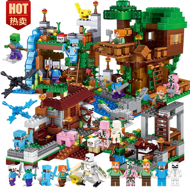 1,000 Pieces Compatible Lego Mining Craft Series Toys Village Houses ...