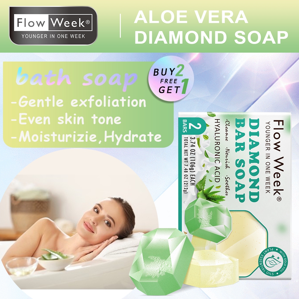 Flow Week Aloe Vera Green Tea Diamond Soap Cleanses Nourishes ...