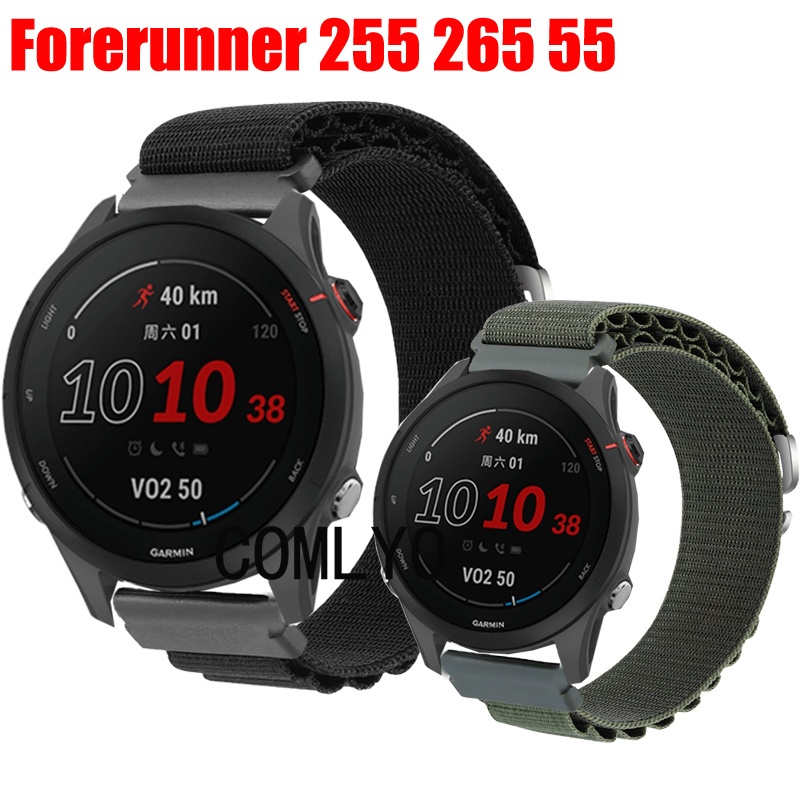 For Garmin Forerunner 265 255 55 Smart Watch Strap nylon Soft Sports Women Men Band | Shopee ...