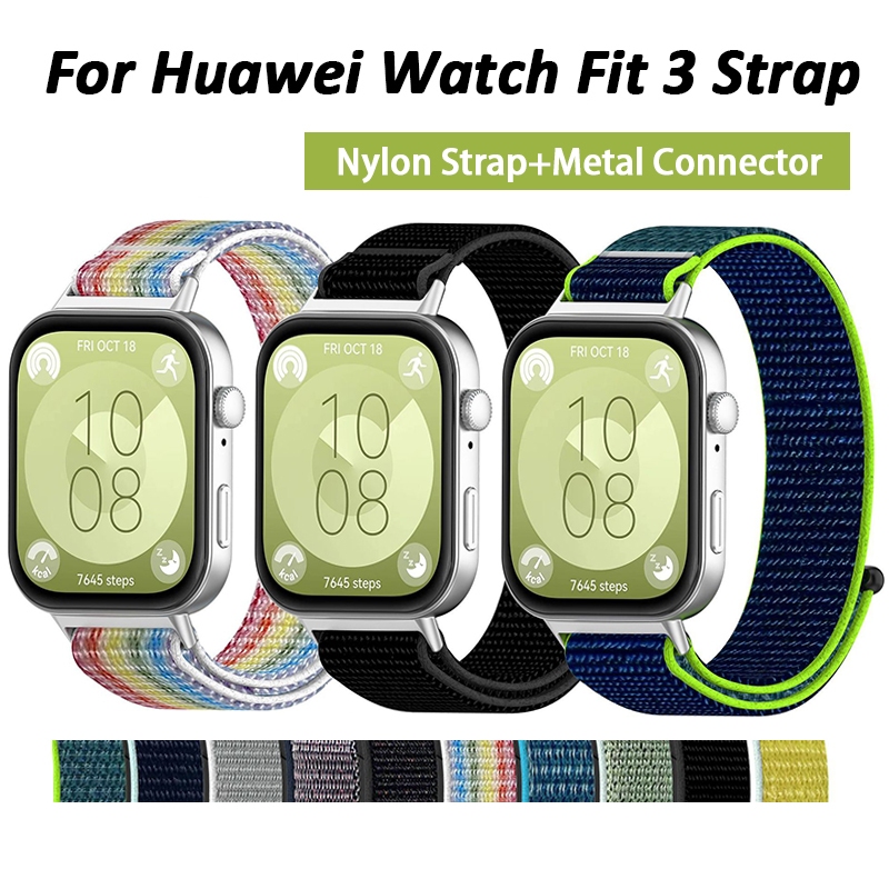 Soft Nylon Strap for Huawei Watch Fit 3 Bracelet Velcro Tape Wristband ...