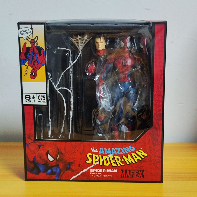 16cm The Avengers Mafex 075 Spiderman 6" Comic Ver. The Amazing Spider ...
