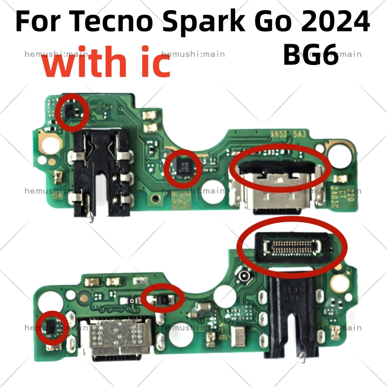USB Charging charger port board For Tecno Spark Go 2024 BG6 Mainboard ...