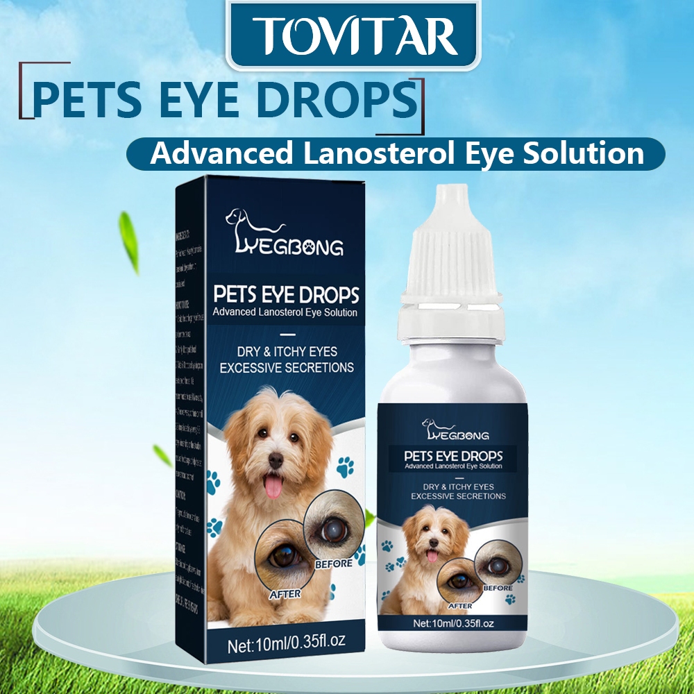 Pet eye drops for cats and dogs relieve itching and remove tear stains ...