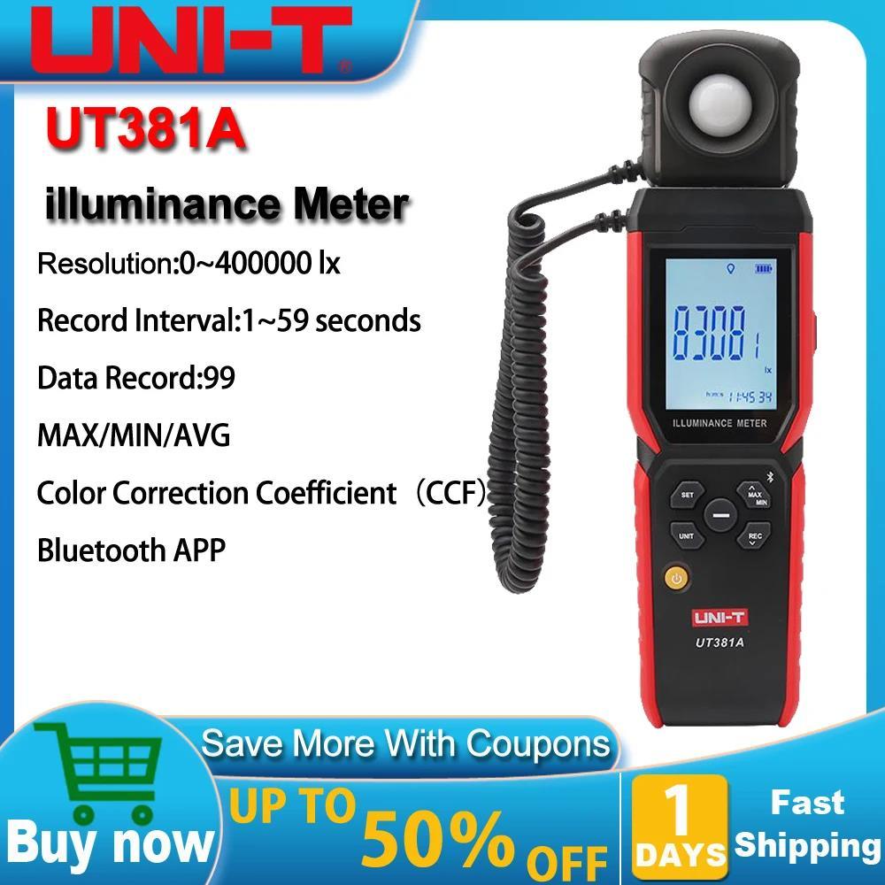 UNI-T UT381A Illuminance Meter 400000 lx Split Rotatable Design Lux ...