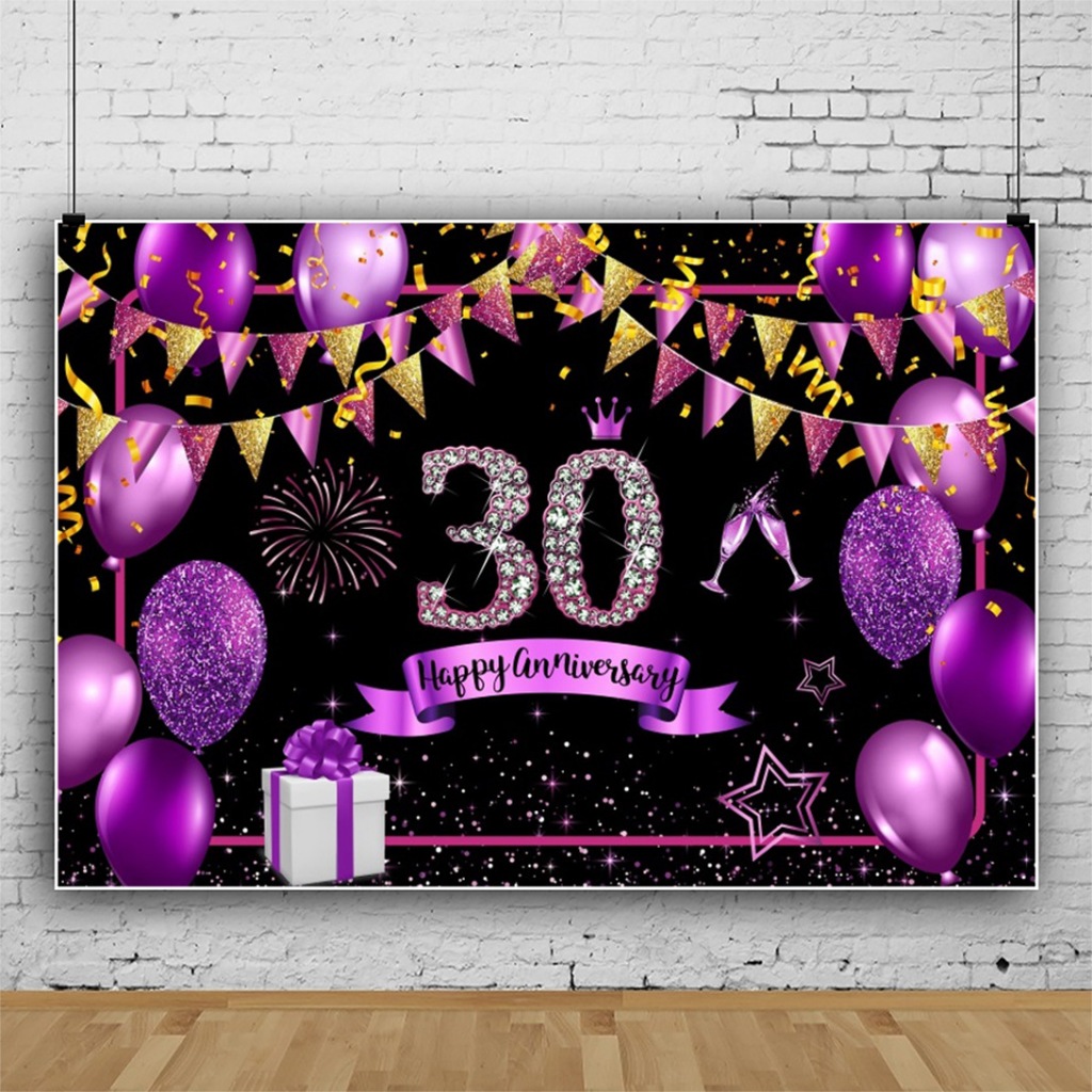 7x5ft Happy 30th Anniversary Photography Background for 30th ...