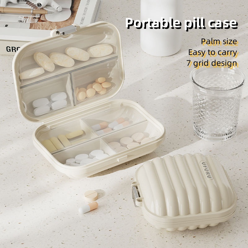 Medicine box divided into compartments, portable jewelry box for travel ...