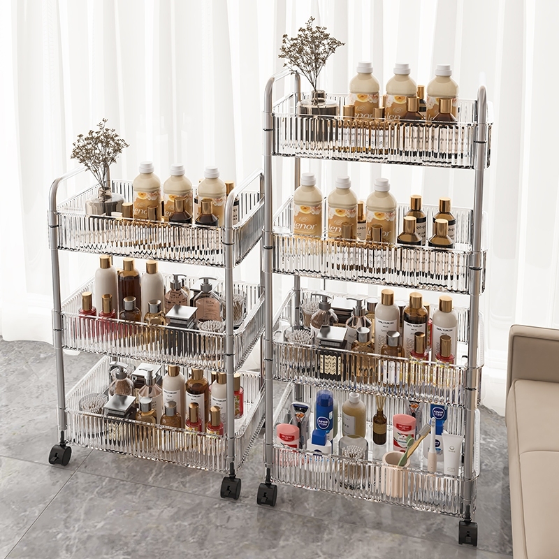 Multifunctional Movable Storage Rack Light Luxury Trolley Rack Suitable ...
