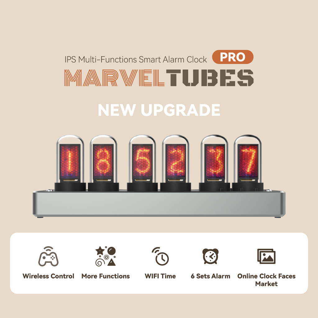 -LW- Desktop Clock Creative Decoration RGB Digital Clock Analog Glow ...