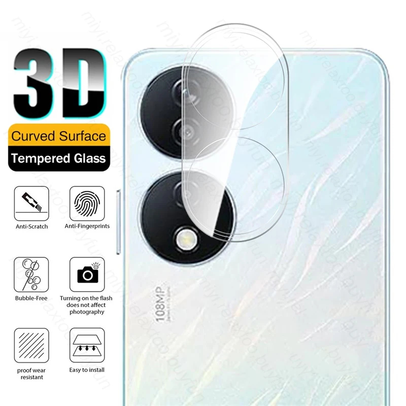 Clear Lens Cover For Honor X7b 2024 Case 3D Curved Camera Protectors Tempered Glass Honar Honer ...