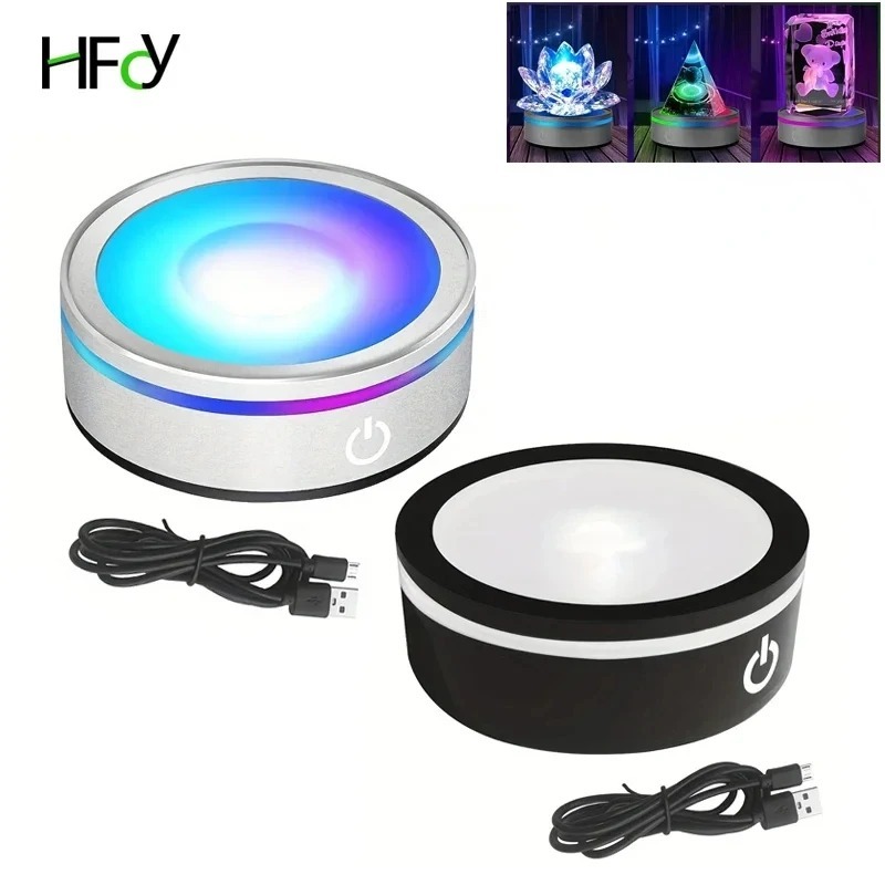USB Rechargeable LED Light Base for 3D Crystal Glass Acrylic Or ...