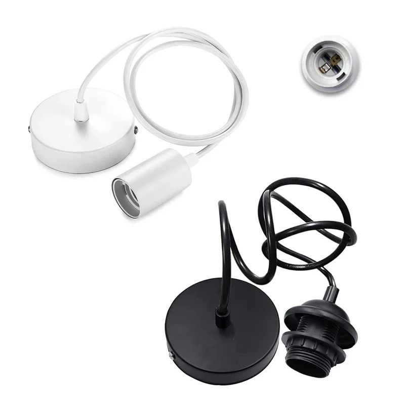 Vintage E27 Hanging Lamp Holders with 1M Cable Ceiling Lamp Holder ...