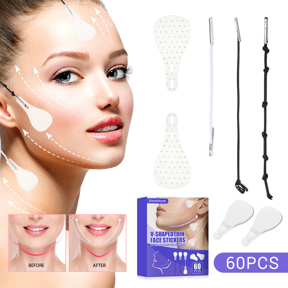 60/80Pcs V-shaped Face Lifting Sticker Facial Lifting Patch Firming ...