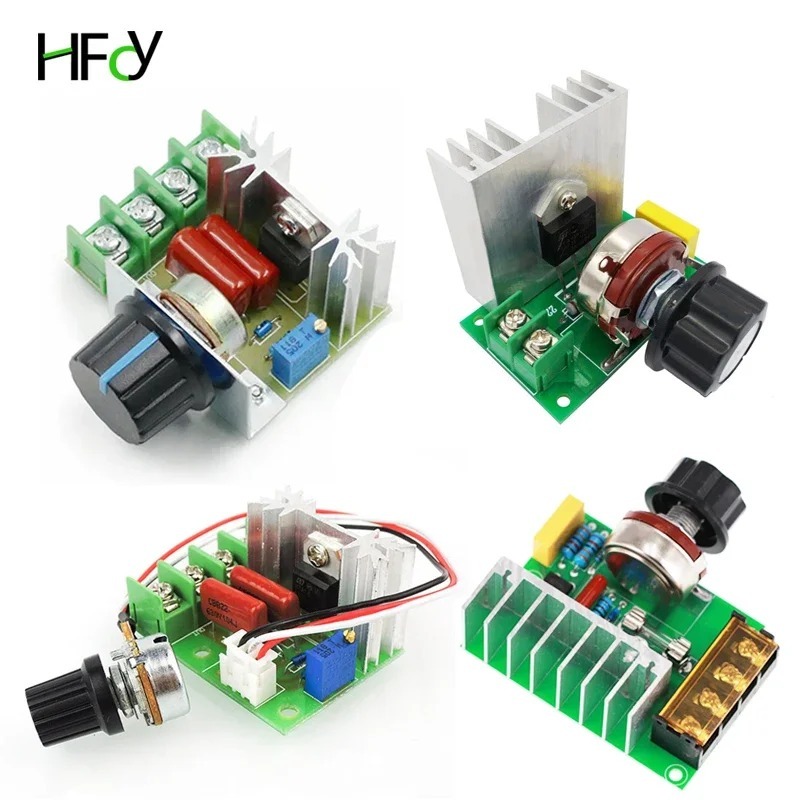 2000W 4000W AC 110V-220V SCR Adjustable Motor Speed Controller Control ...