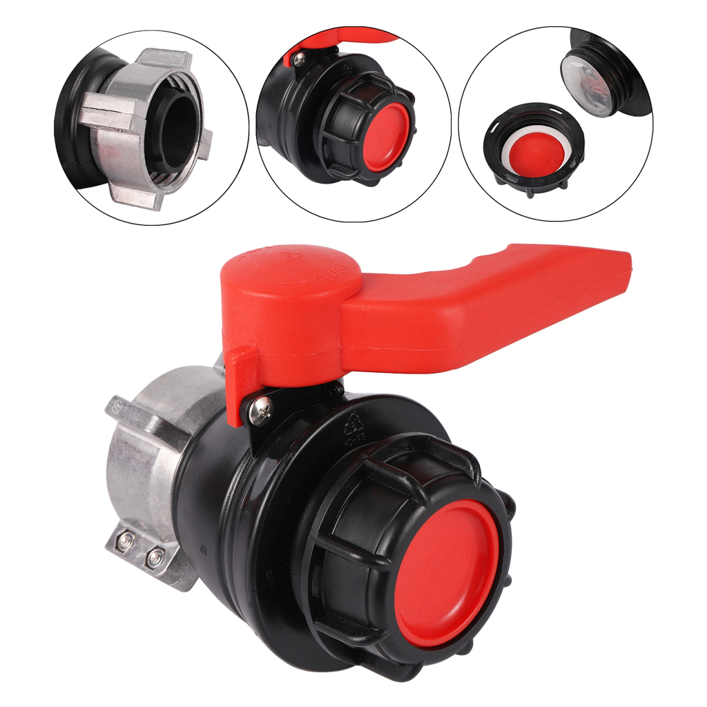 62/75/80mm to 60mm Coarse Thread Ball Valve Connector IBC Tank Coarse ...
