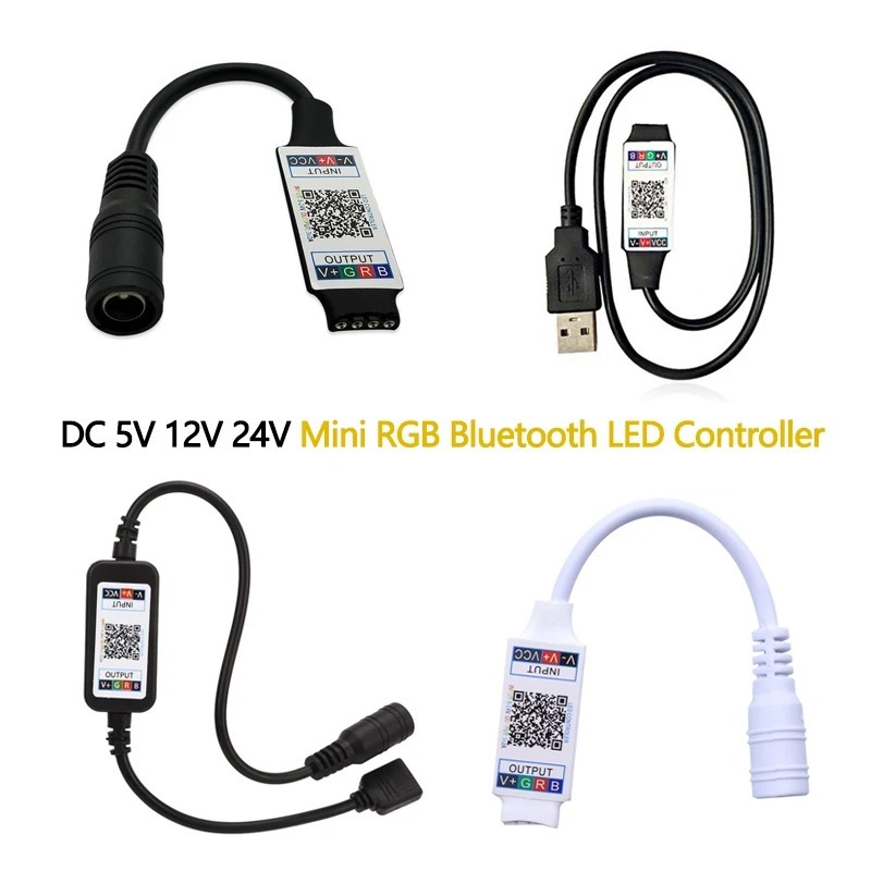 DC 5V 12V 24V Mini RGB Bluetooth Dimmer LED Controller Music Bluetooth ...
