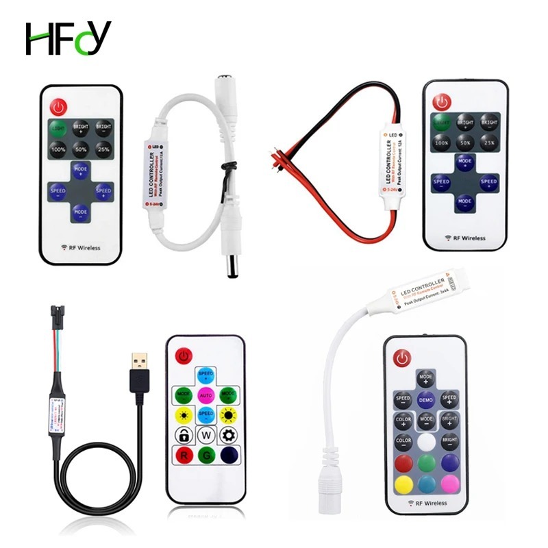 Mini 9/11Keys Dimmer Controller Two Wire RF Remote For Single Color ...