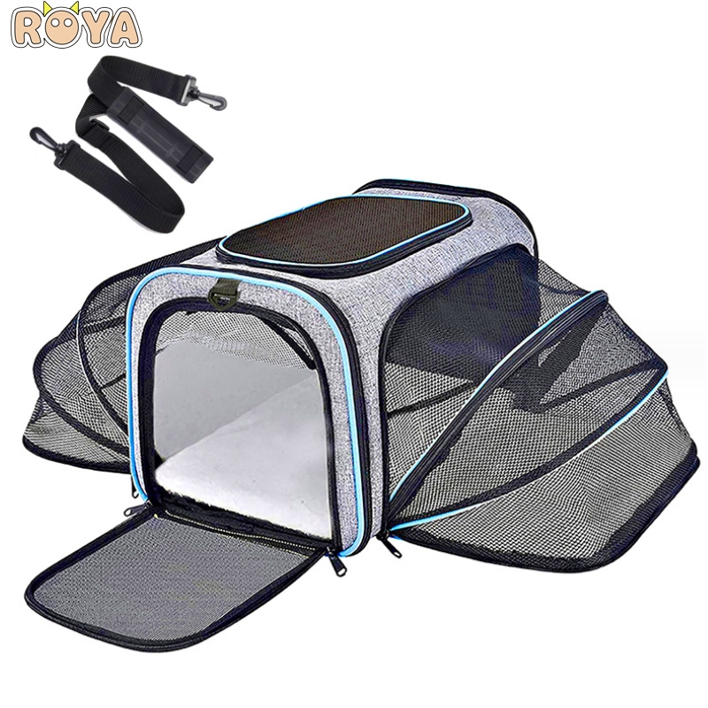 ROYA Cat Bag Protable Pet Carrier Bag Airline Approved Foldable ...