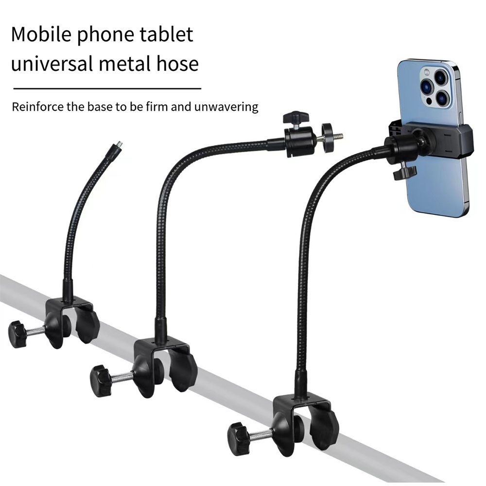 Cell phone desktop stand metal hose extension pole overhead shooting ...