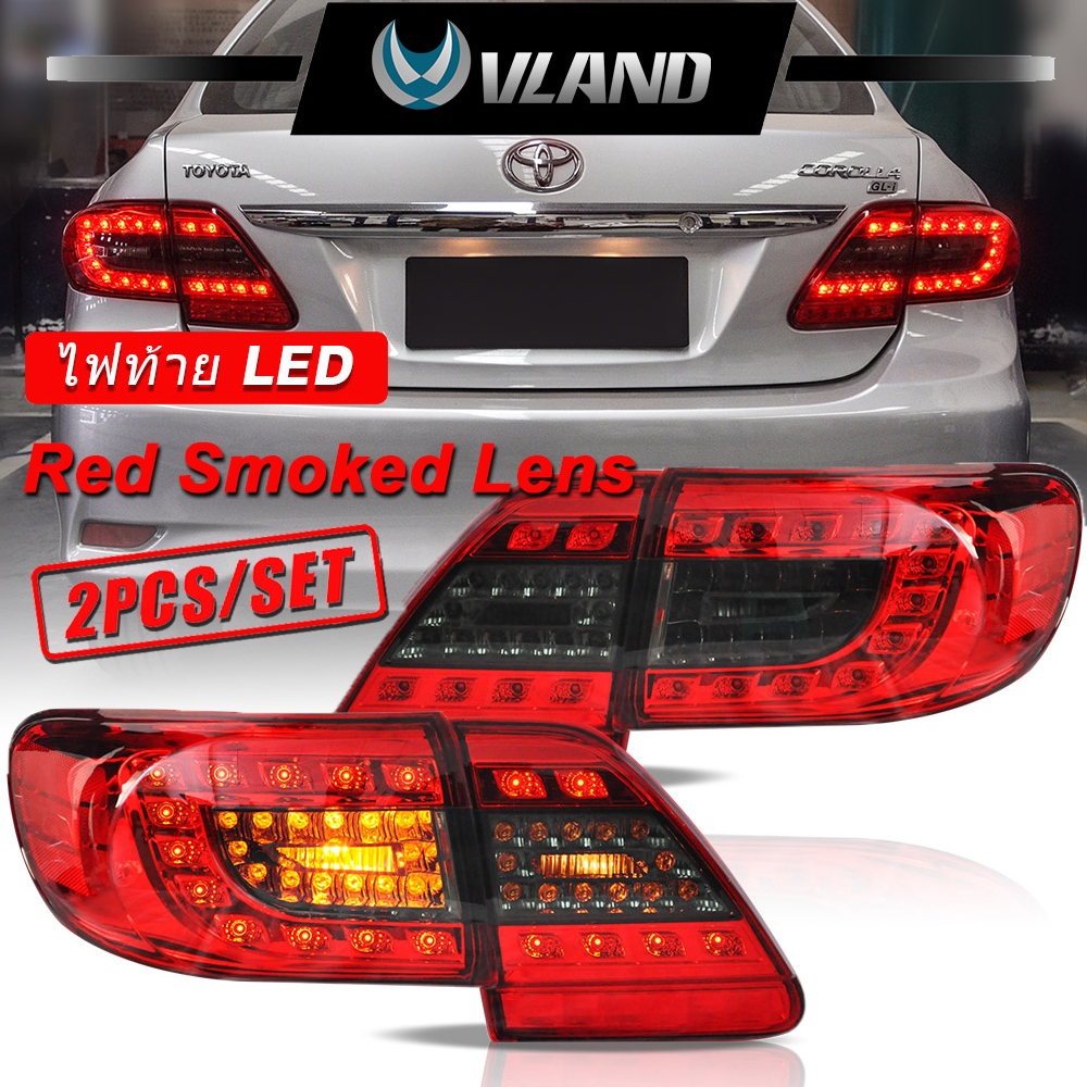 Vland LED Tail Lights For 2011-2013 Toyota Altis Corolla 10th Gen (E140 ...