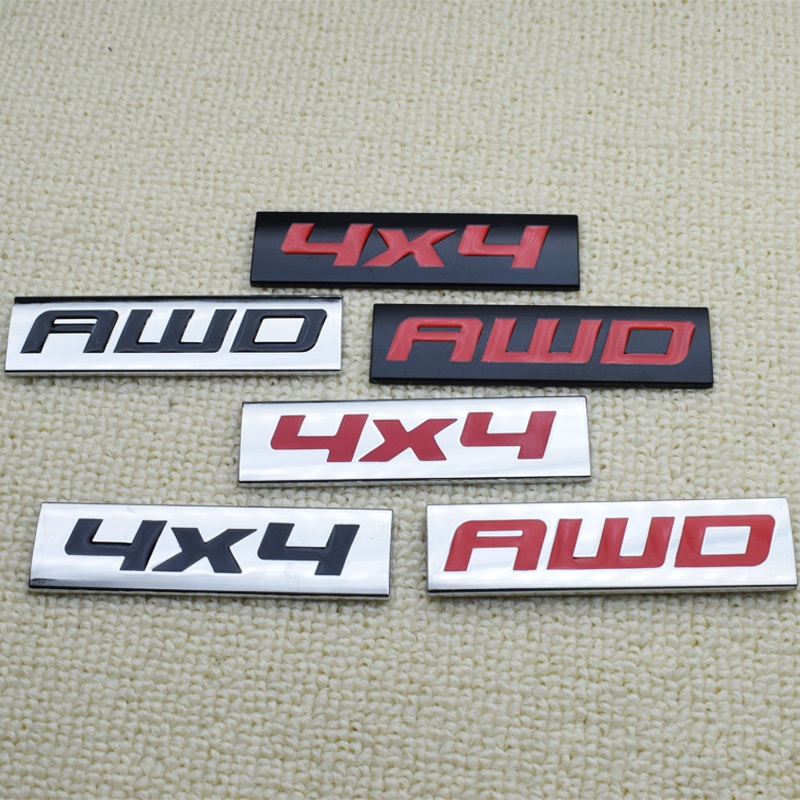Metal Modified Label 4X4 Tail Label AWD Off-Road 4WD Car Sticker Body ...