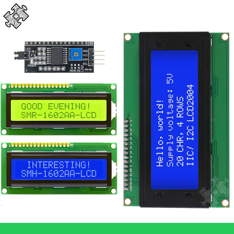 ENGLAB★ LCD1602A LCD2004 Display Module, Blue Green, Arduino LCD16×2 Display Board, IIC I2C ...