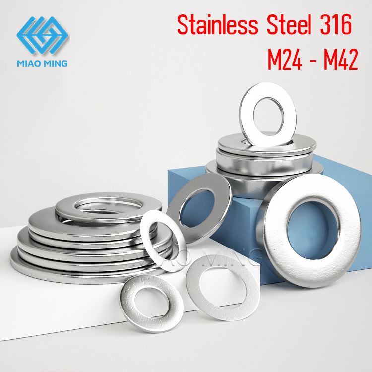M24 M27 M30 M33 M36 M39 M42 Wider Flat metal Washer Stainless Steel 316 shin spring Washers ...