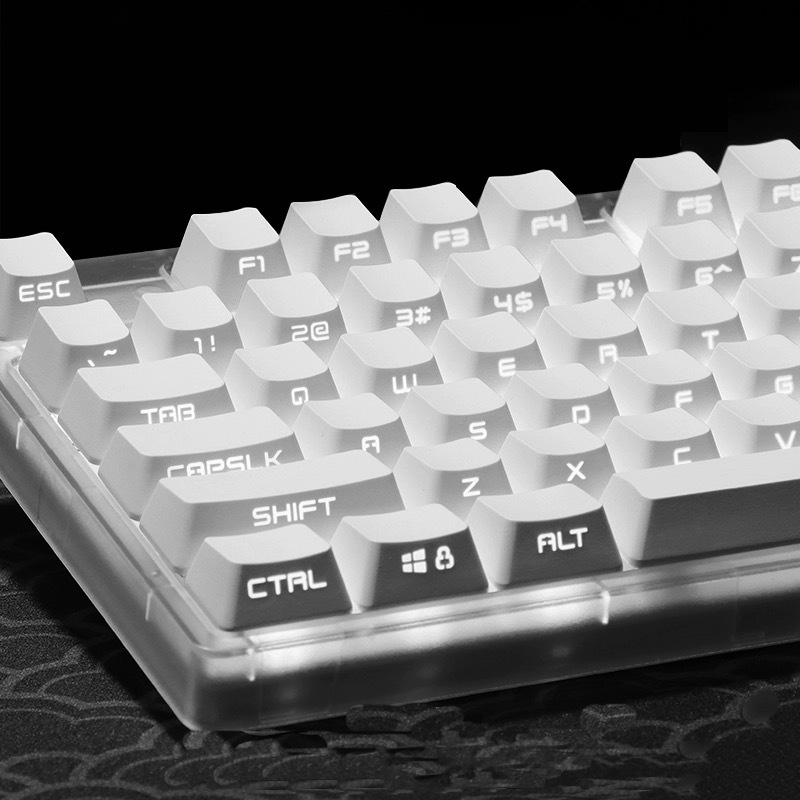 [WKK] Minimalist white/Black Keycaps OEM Profile PBT Material ...