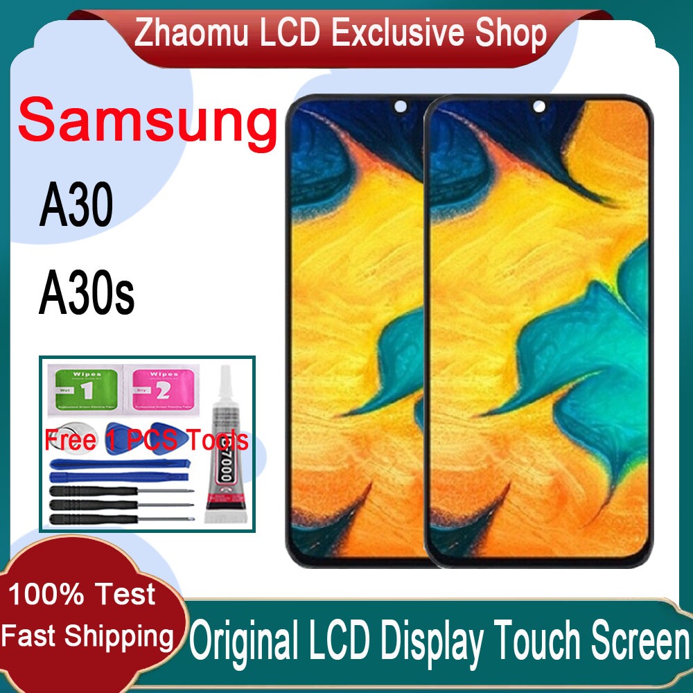 Original AMOLED Samsung Galaxy A30 A30s LCD Display Touch Screen With ...