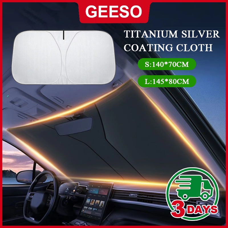 GEESO Car Sunshade Foldable Front Sunscreen Front Sunshade Windscreen ...