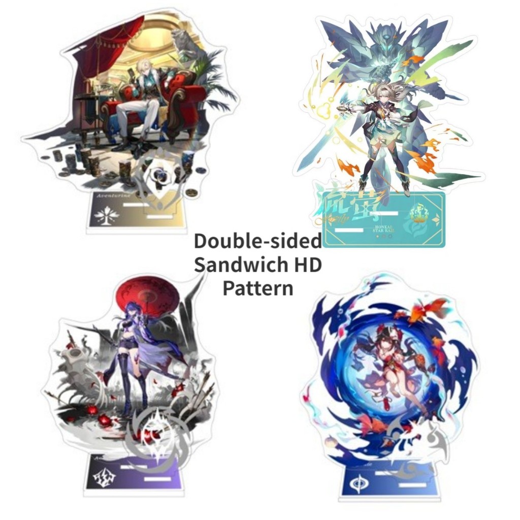 Honkai Star Rail Double Insert Acrylic Big Stand Double-sided Sandwich ...